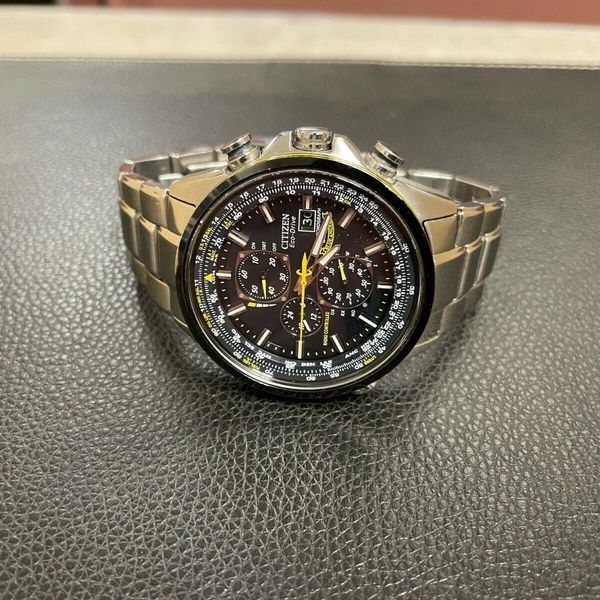 Citizen Eco-Drive Blue Angles World Chrono A-T Blue Dial Men's Watch ...