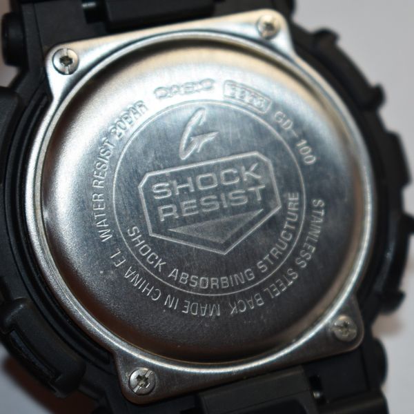 Casio G-Shock GD-100 (3263) Men's Black Digital Watch NEW BATTERY ...