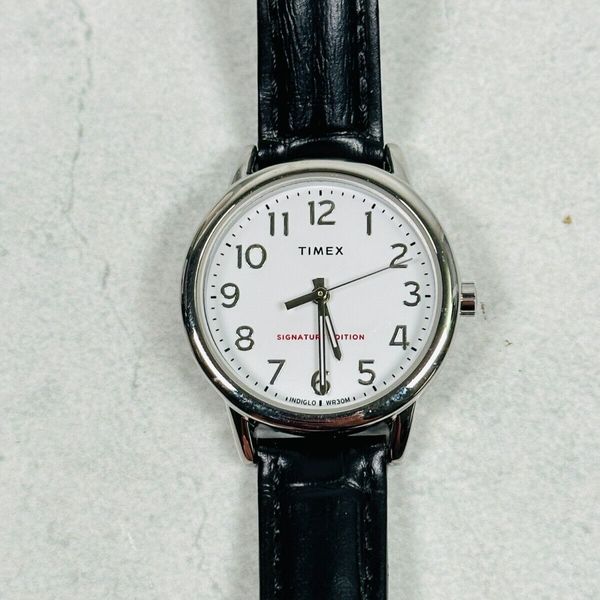 Timex Watch Womens 30mm Signature Edition Indiglo Silver Tone New ...