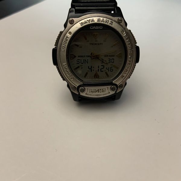 Vintage Casio ABX-59 Twincept Analog Digital Data Bank | WatchCharts ...