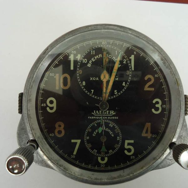 30's Vintage Jaeger-LeCoultre Aircraft Cockpit Dash Clock For USSR ...