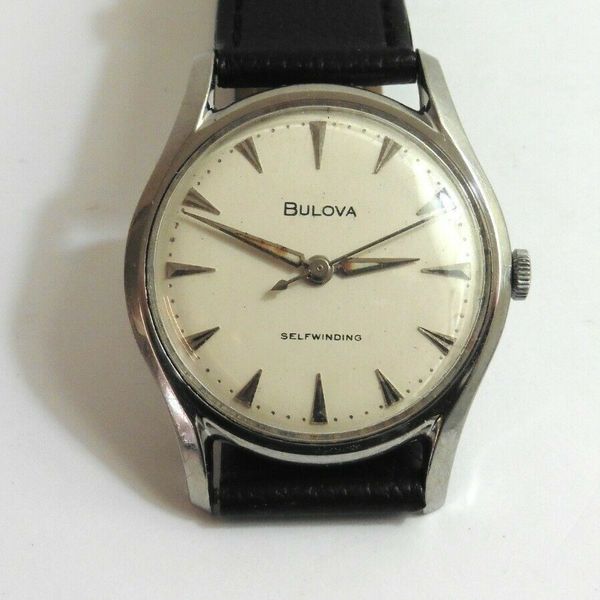 1961 GENTS STEEL BULOVA SELF WINDING AUTOMATIC IN EXCELLENT CONDITION ...