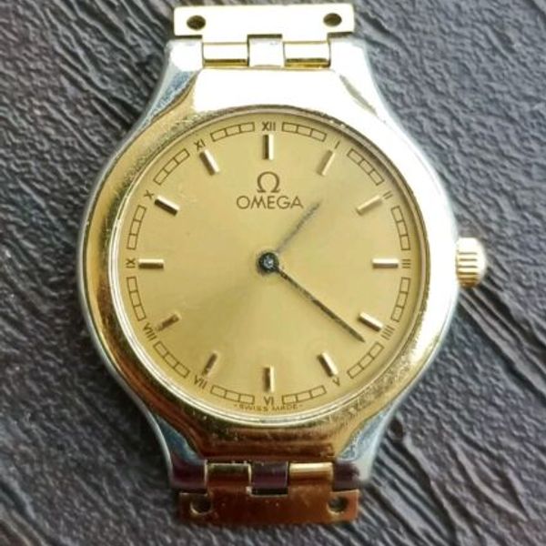 Vintage Omega DeVille Symbol Wristwatch 18k Gold, Stainless Steel ...