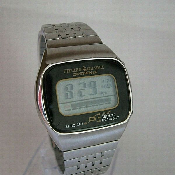 VINTAGE CITIZEN CRYSTRON LC DIGITAL WATCH 50-1034 ALL ORIGINAL FULL FUNCTION | WatchCharts ...