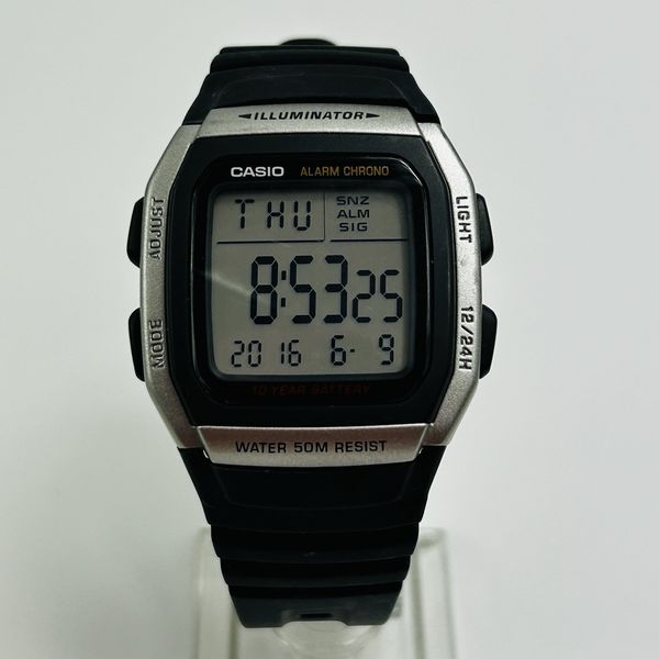 Casio Illuminator Watch Men 35mm Black Resin Band Digital Alarm Chrono ...