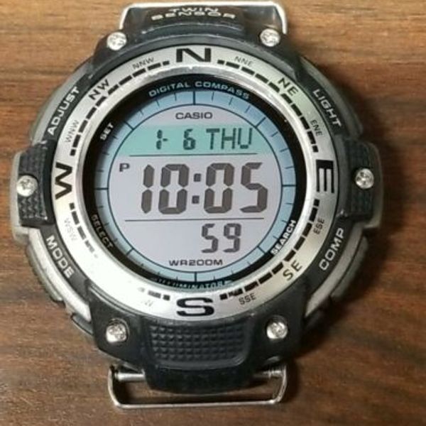 Casio Men's Twin Sensor Analog-Digital 20 Bar Compass Watch 3157 Model ...
