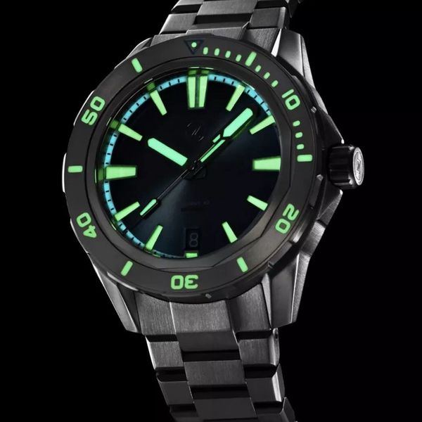 Zelos SWORDFISH 40mm TITANIUM SATIN 200m Diver Men's Limited Edition ...