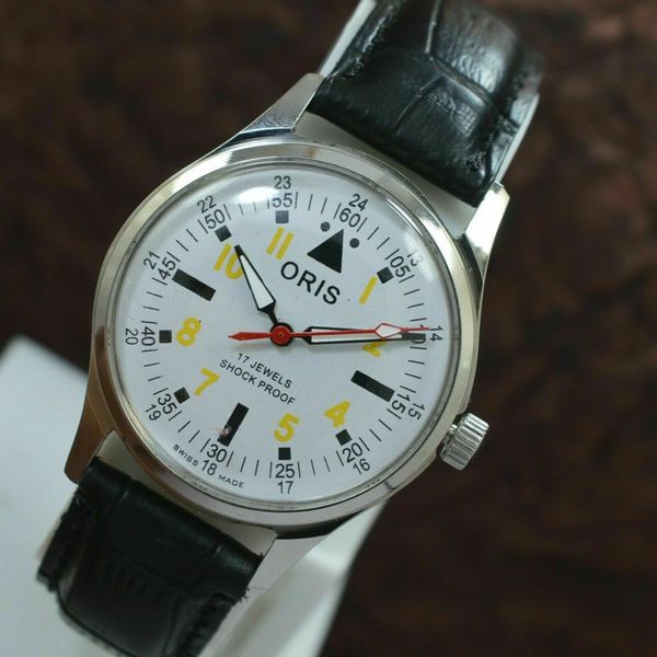 Beautiful Oris Hand Wind 17 Jewels FHF ST- 96 Mechanical Men's Wrist ...