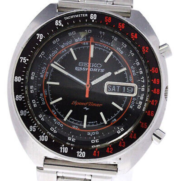 Seiko 7017-6050 5 Sports Speed Timer Automatic Day-Date Men's Watch ...