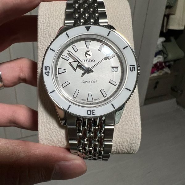 Rado Captain Cook 37mm White Ceramic | WatchCharts Marketplace