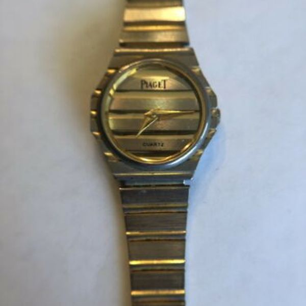 Rare Vintage Piaget Polo Quartz Watch Harley 5 Jewels Movement Gold ...