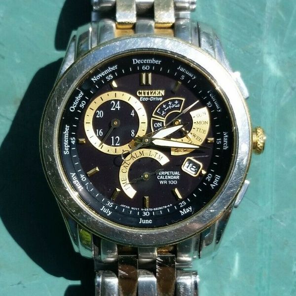 MEN'S CITIZEN ECO-DRIVE CHRONOGRAPH STAINLESS STEEL WATCH N-E870 ...
