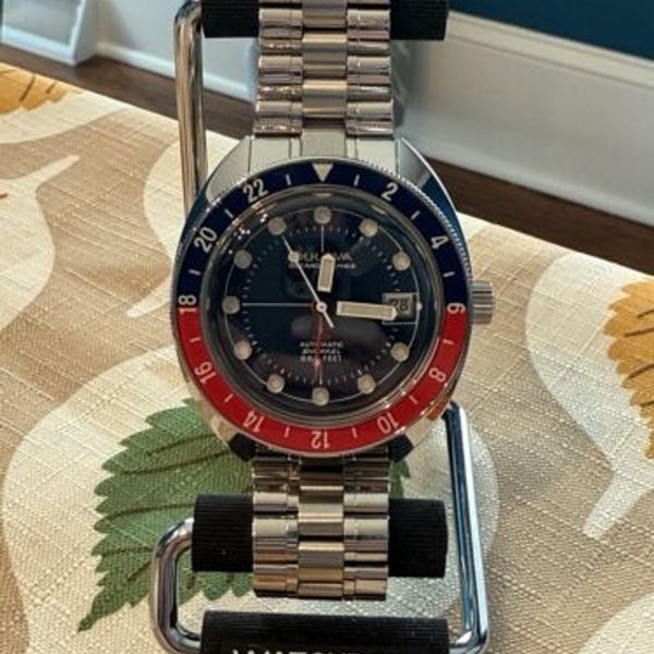Bulova Oceanographer GMT Blue Dial Automatic Snorkel 666-Feet 96B405 ...
