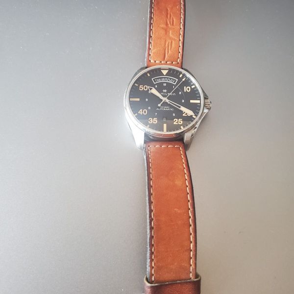 Hamilton Khaki Aviation Men's Black Watch - H64645531 | WatchCharts ...