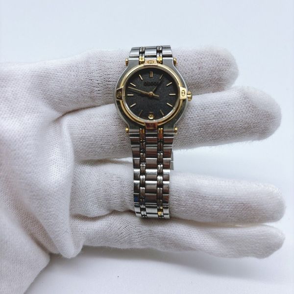 Gucci 9000L Watch Quartz Women's Black Gold Silver Vintage Used Working | WatchCharts Marketplace