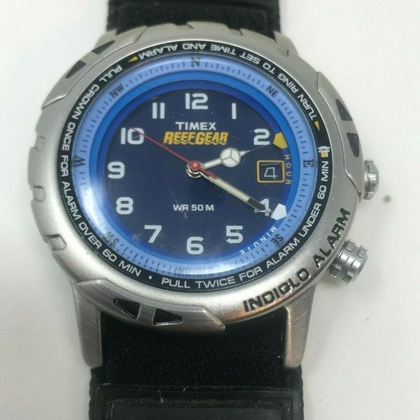 Timex - Reef Gear Analog Alarm Watch New Battery Runs Great | WatchCharts