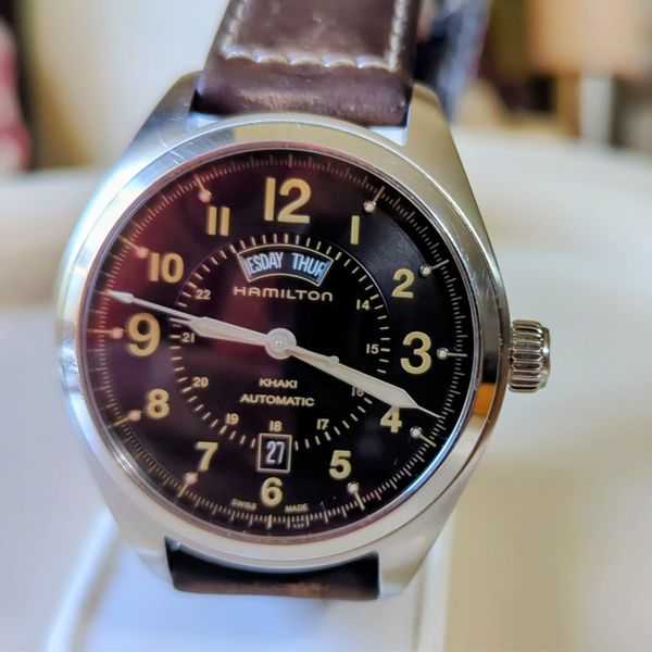 HAMILTON KHAKI AUTOMATIC H705050 MENS 42MM AVIATOR PILOT WATCH ...