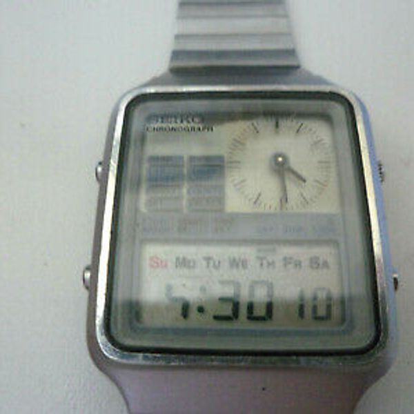 SEIKO H127 - 500A WATCH RARE 1970's VINTAGE DIGITAL DUEL DISPLAY LCD ...