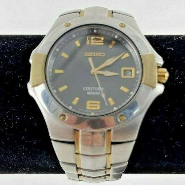VINTAGE Seiko Mens Stainless Steel Quartz Watch 100m Sapphire Crystal ...