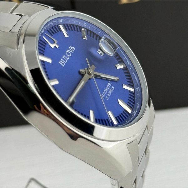 Bulova Surveyor 96B436 Men's Watch 39MM Blue Dial Automatic Men's Watch ...