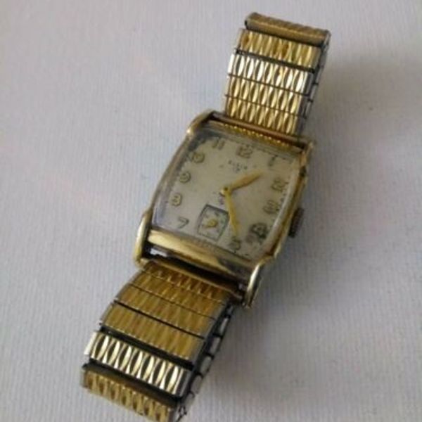 Vintage Elgin 554 10K RGP 17J Men's Tank Watch for Parts or Repair ...