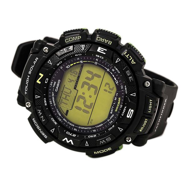 Casio PAG240-1B Men's Pathfinder Triple Sensor Strap Digital Watch ...