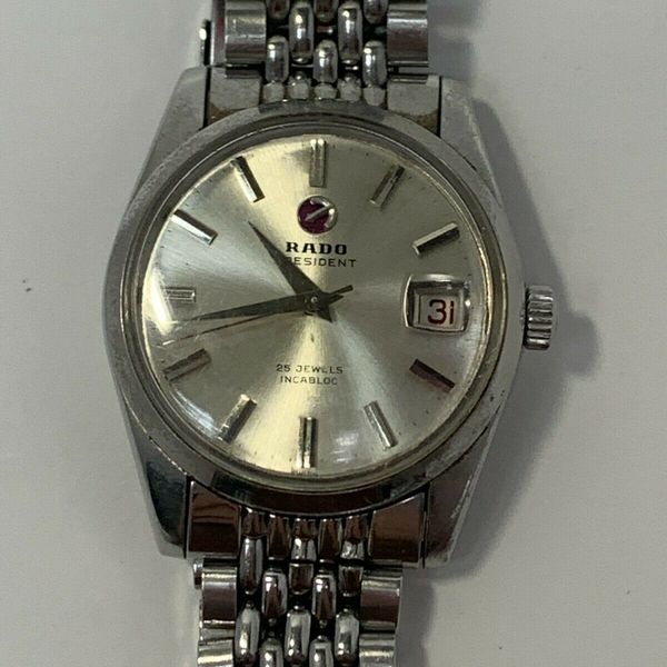 VTG Rado President Silver Horse Stainless Steel Water Sealed Watch DS55 ...