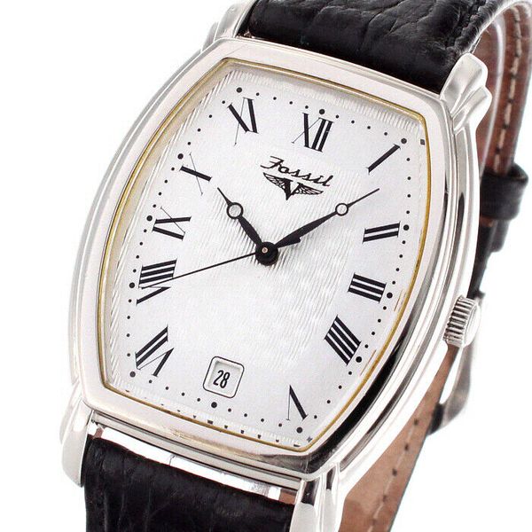 MONTRE HOMME FOSSIL ART DÃ CO TONNEAU VT-2559 VINTAGE DATE + RARETÃ ...