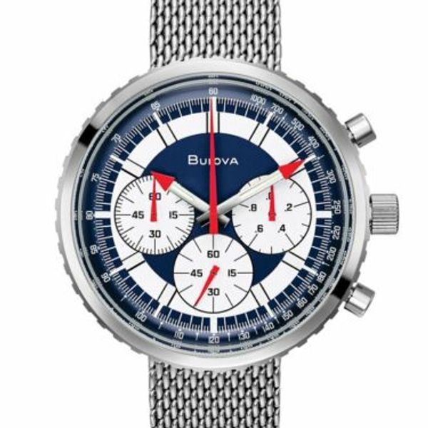 Bulova Special Edition C Chronograph Blue Dial Mens Watch 96K101 ...
