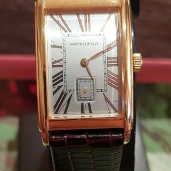 Rare Vintage Men's Hamilton Tank Style Quartz Watch. New battery/strap ...