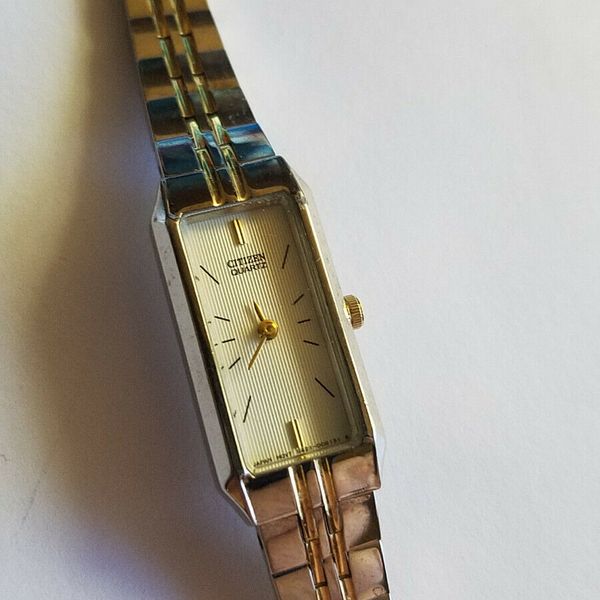 Citizen Womens Quartz Watch 5421-S91484 HSB Gold Silver Band Dial Parts ...