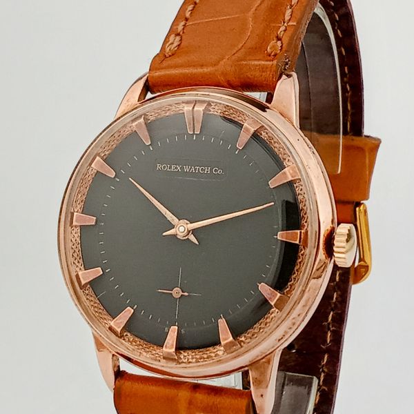 TEXTURED BEZEL ROLEX MARCONI MEN'S WATCH 18K GOLD PLATED CASE From 45's ...