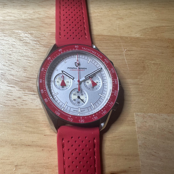Pagani Design - PD1701 - Red Speedmaster Moon Watch Homage - 2 Straps ...