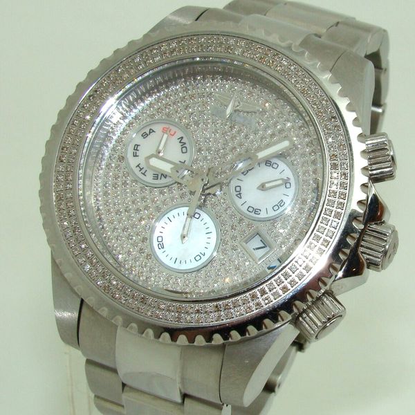 INVICTA 47mm GRAND DIVER DAY-DATE CHRONO DIAMONDS wPAVE DIAL & BEZEL ...