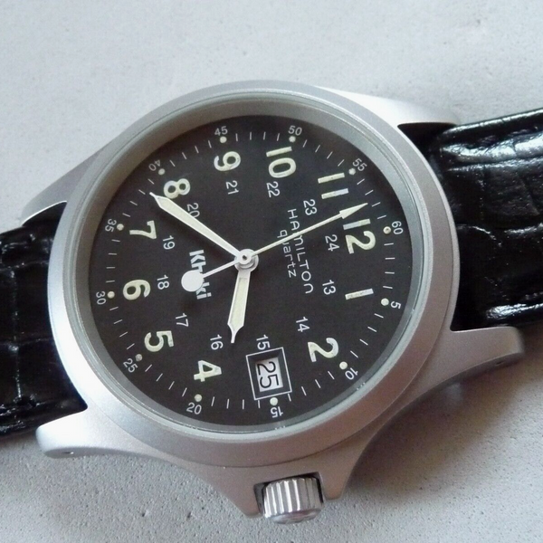 Vintage men's Hamilton Khaki Wristwatch 9821 Lancaster Pa back khaki ...
