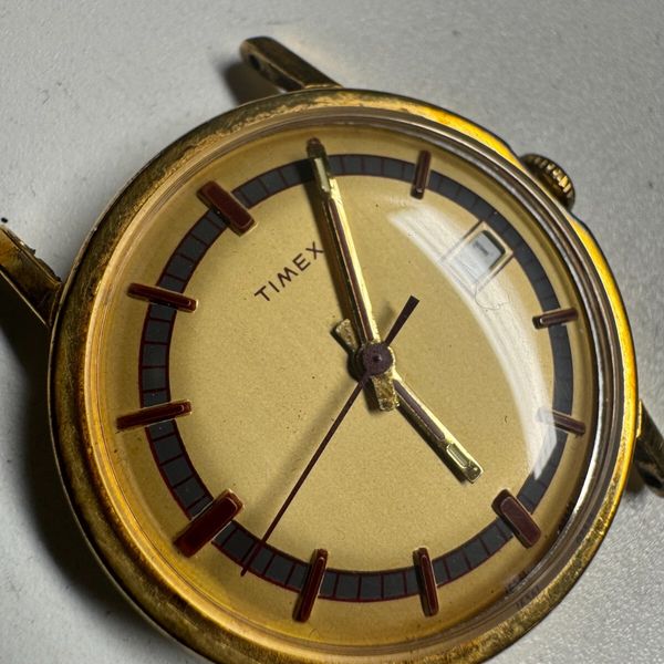 Timex 1975 Mercury Wind Up Railroad Track Watch 33MM New Crystal Runs ...