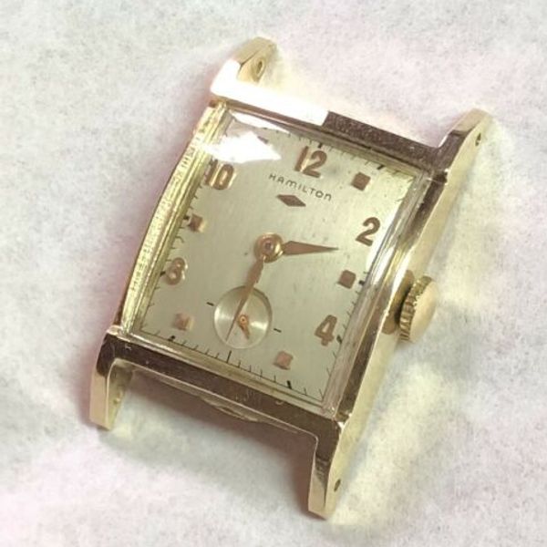Vintage 1950s Hamilton Stafford 14K Solid Gold Watch 770 22J USA Runs ...