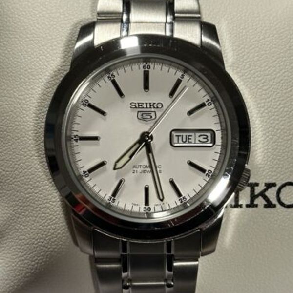 Seiko 5 Sports White Men's Watch - SNKE49 | WatchCharts Marketplace