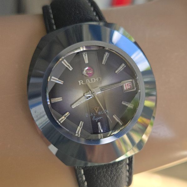 Vintage RADO BALBOA V men's automatic watch Gray-blue dial ceramics ...