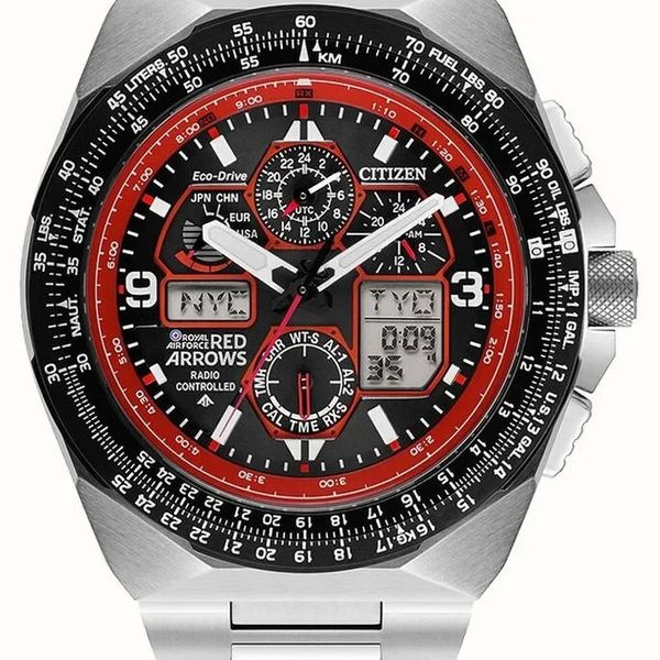Citizen Red Arrows Limited Edition Radio Controlled Skyhawk A.T Eco ...