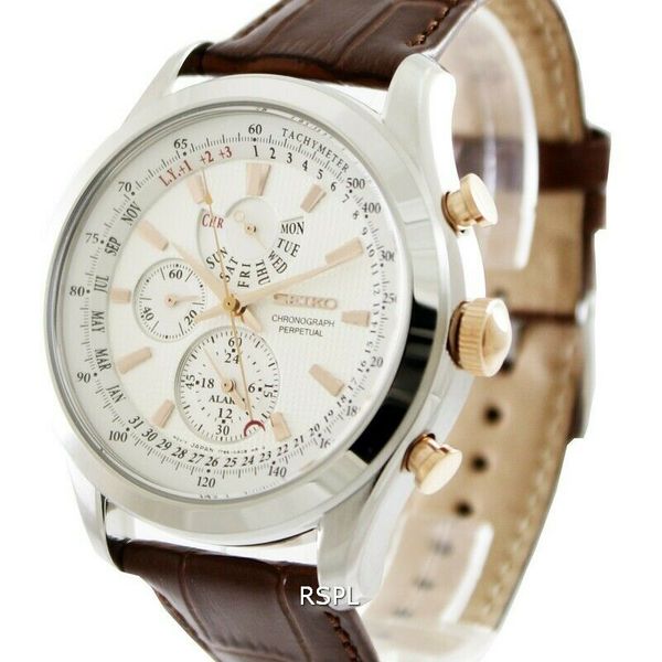 Seiko Chronograph Perpetual SPC129 SPC129P1 SPC129P Men's Watch ...