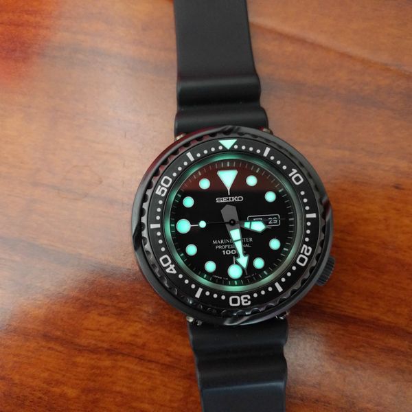 FS: Seiko SBBN013 Darth Tuna w/ Black Strapcode Super Engineer II ...