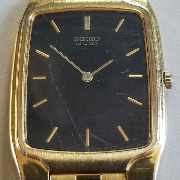 SEIKO 5Y30-5289 JAPAN VINTAGE GREAT DIAL 26.5 X 36 MM GP CASE QUARTZ ...