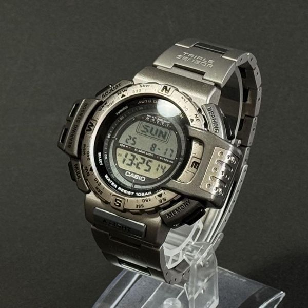 CASIO PRO TREK Titanium PRT-420 in excellent condition From Japan ...