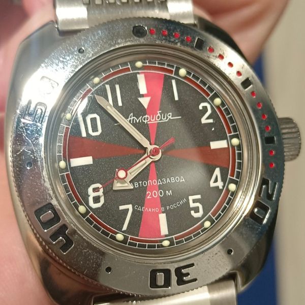 Vintage Vostok Amphibia Soviet Russian USSR Dive Watch Yuri Gagarin ...