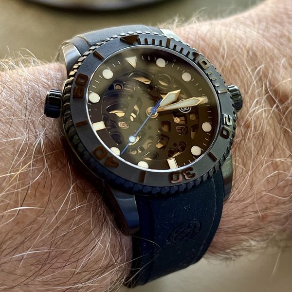 [$160 USD] Deep Blue 300M Skeleton Diver | WatchCharts Marketplace