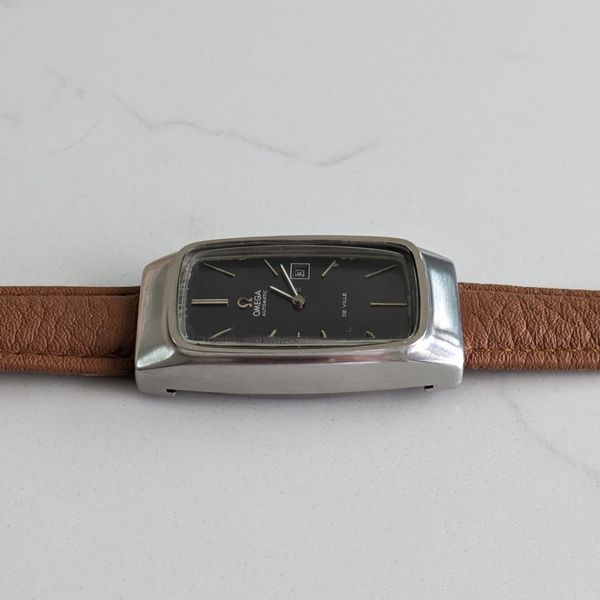Vintage Omega De Ville Rectangular Automatic Blue Dial - cal684 1970s ...