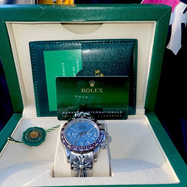 Rolex x Chrome Hearts 116506 Platinum Daytona, 40mm, Ice Blue Dial 2022 ...