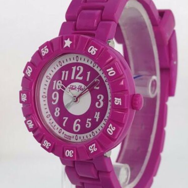 Swatch Flik Flak Pink Water Proof Watch - Original Box - New Battery ...