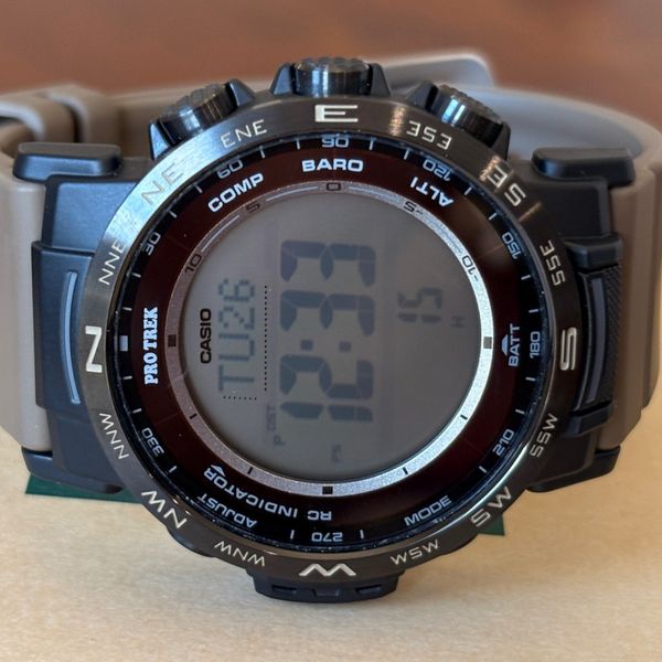 JDM Casio Pro Trek PRW-35LD-5JF Tough Solar Multi band 6 Phosphorescent ...